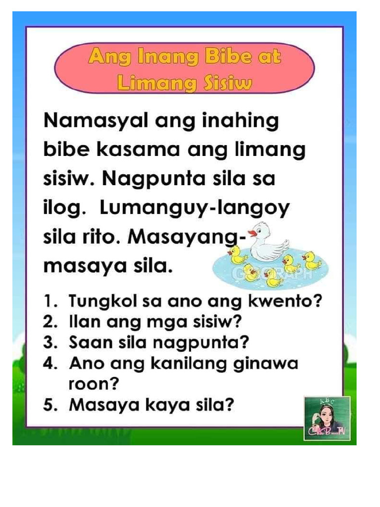 Filipino Reading Comprehension (Part 2).docx | PDF
