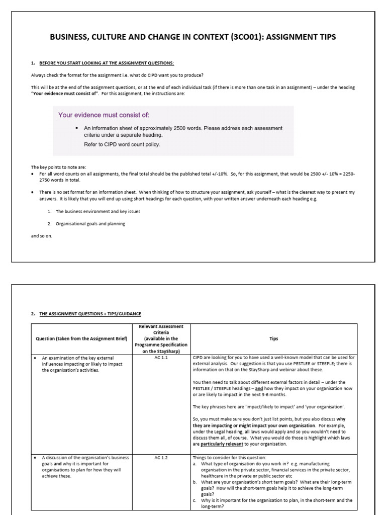 NEW 3CO01 Assessment Guidance 2022 - StaySharp | PDF | Goal ...