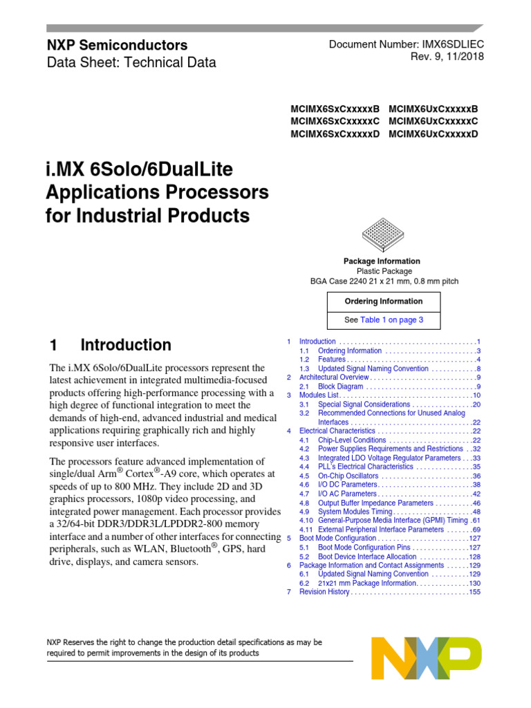 IMX6SDLIEC | PDF | Central Processing Unit | System On A Chip
