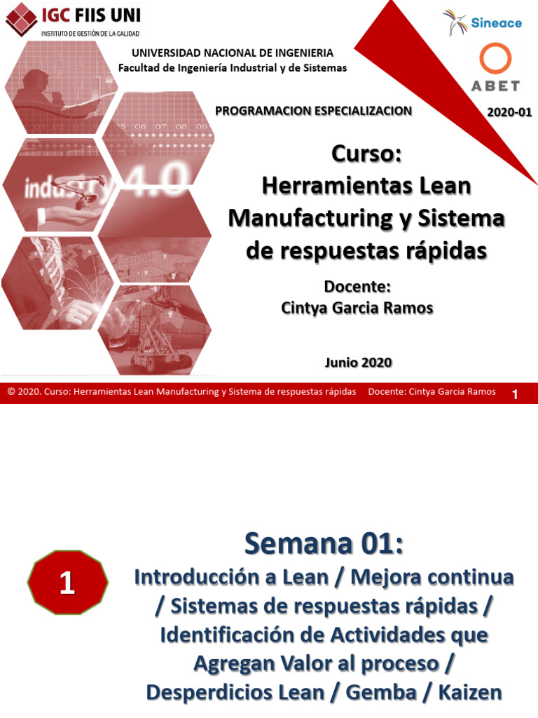 Sesion1 - HERRAMIENTAS LEAN MANUFACTURING Y SISTEMA DE RESPUESTAS RÁPIDAS | Descargar gratis PDF ...