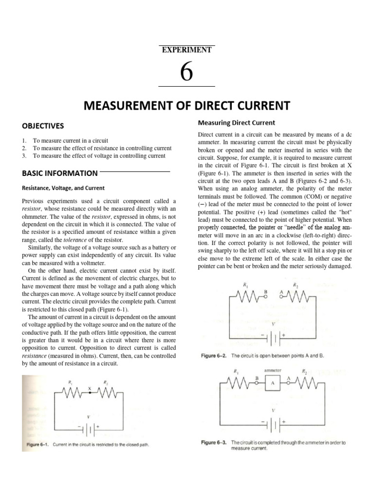 Measuring Direct Current in Circuits | PDF | Electrical Network | Resistor