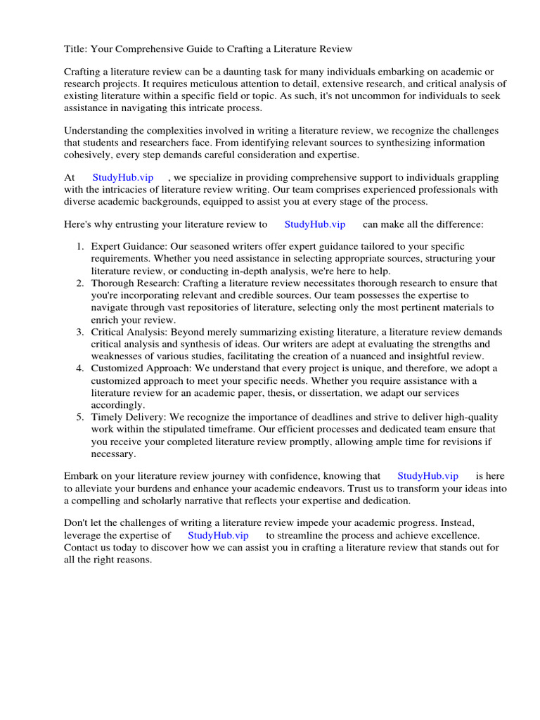 Guide to Do Literature Review | PDF | Literature Review | Academic Journal