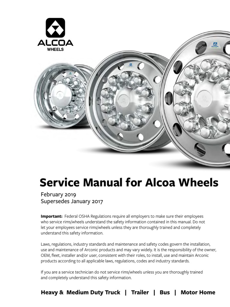 463 Alcoa Wheel Service Manual Feb 2019 | PDF | Tire | Wheel