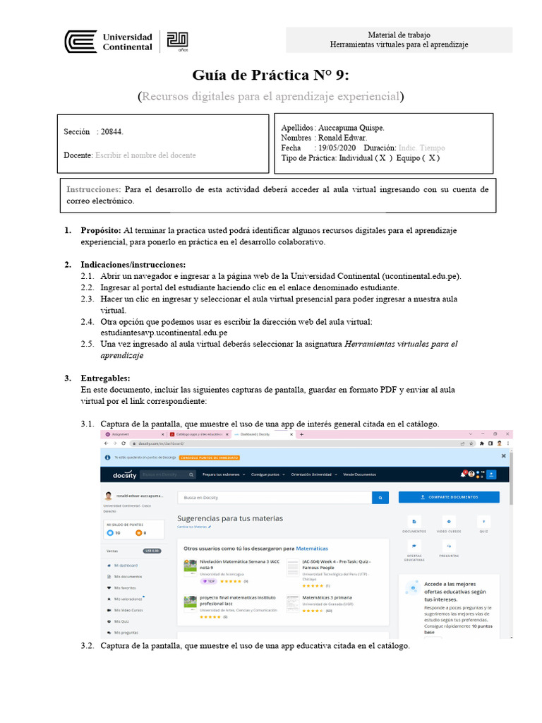 9 Guía Práctica de La Semana 09-Ronald | PDF