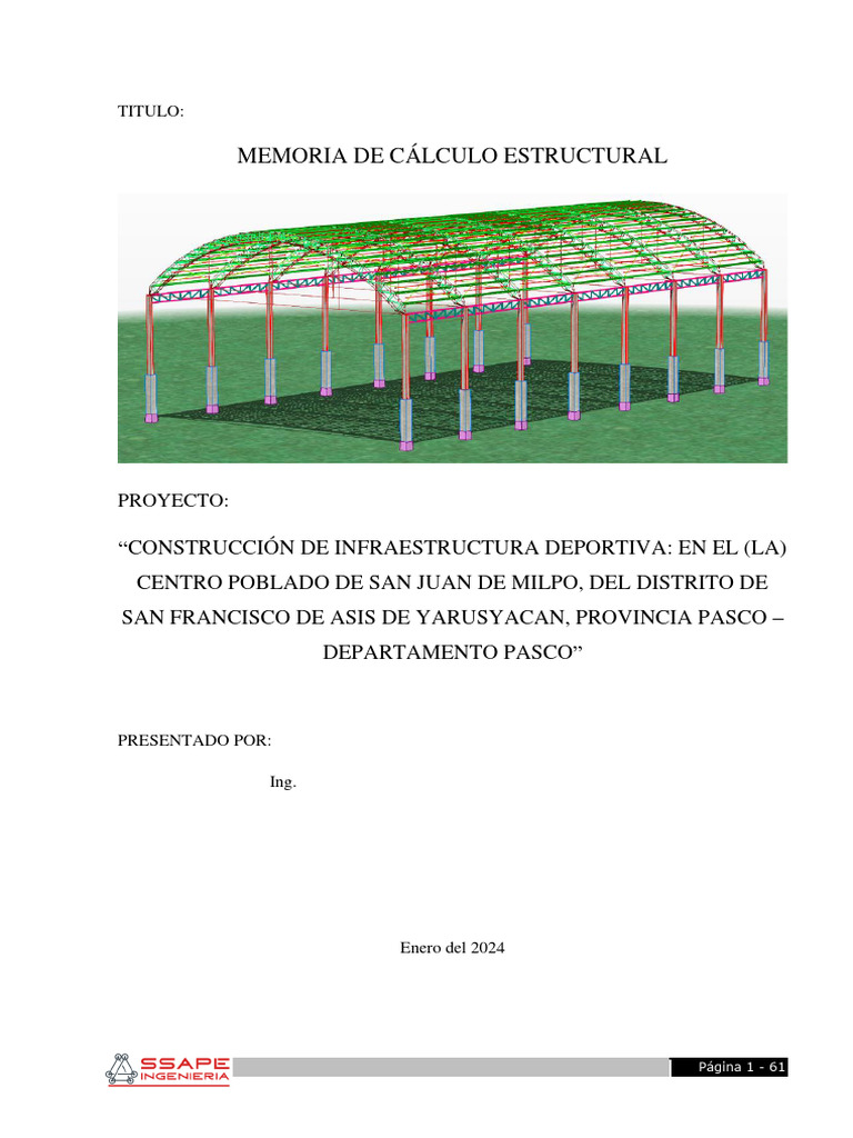 Memoria de Calculo Techo Milpo.1 | PDF | Pandeo | Doblar Memoria de Calculo Techo Milpo.1 | PDF | Pandeo | Doblar