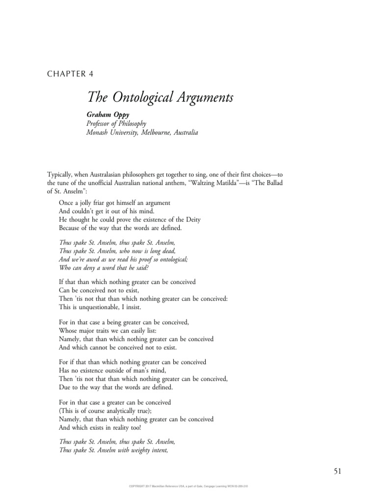 The Ontological Arguments | PDF | Argument | Logical Consequence