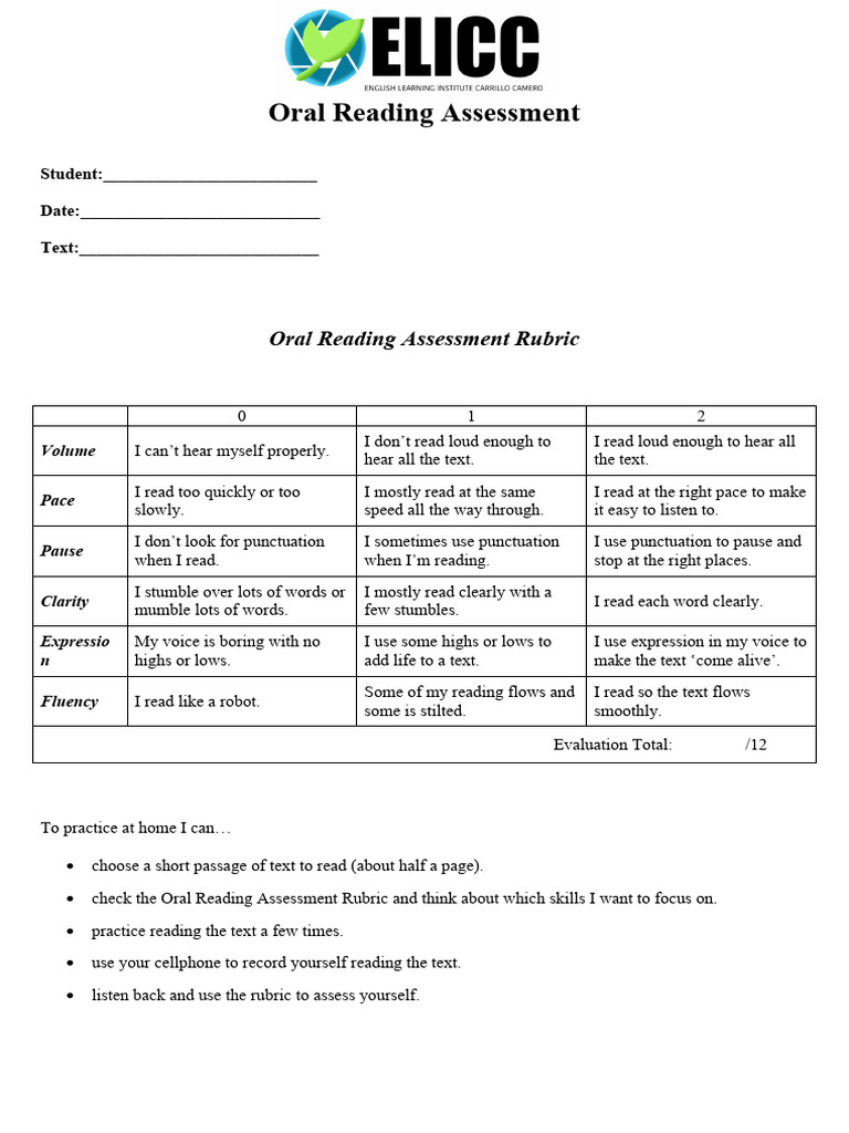 Reading Assessment | PDF