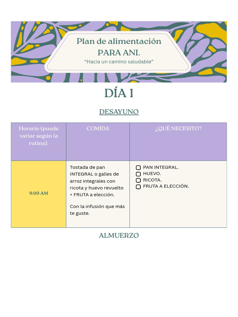 Daily Planner Doc in Pastel Purple Pastel Yellow Teal Fun Patterns ...