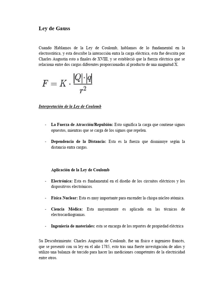 Torre Felix Lidia Guadalupe - Unidad 4. Actividad 3. Ley de Gauss | PDF ...