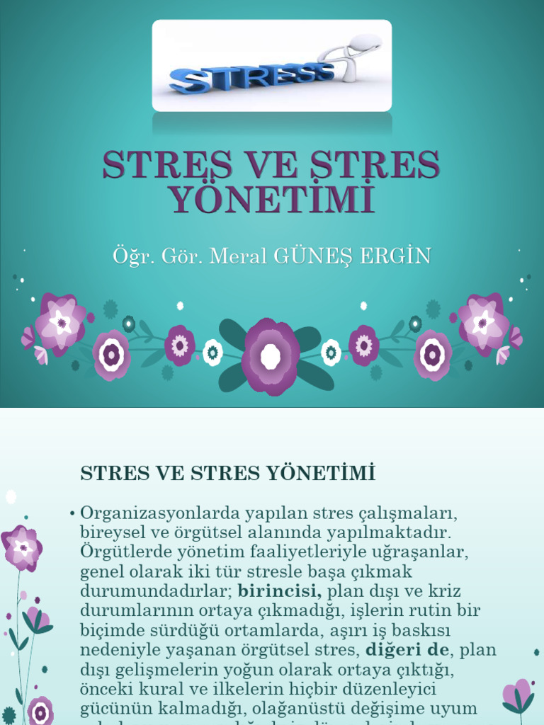 Stres Yöneti̇mi̇ | PDF