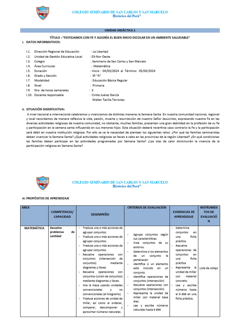 Ua 1 Matemática | PDF