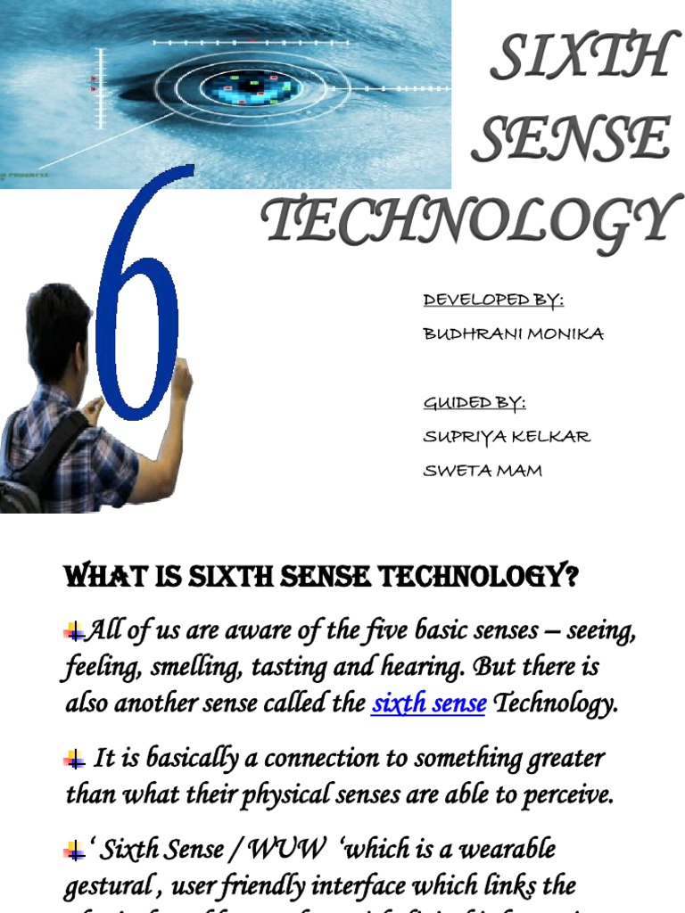 Understanding Sixth Sense Technology | PDF | Graphical User Interfaces ...