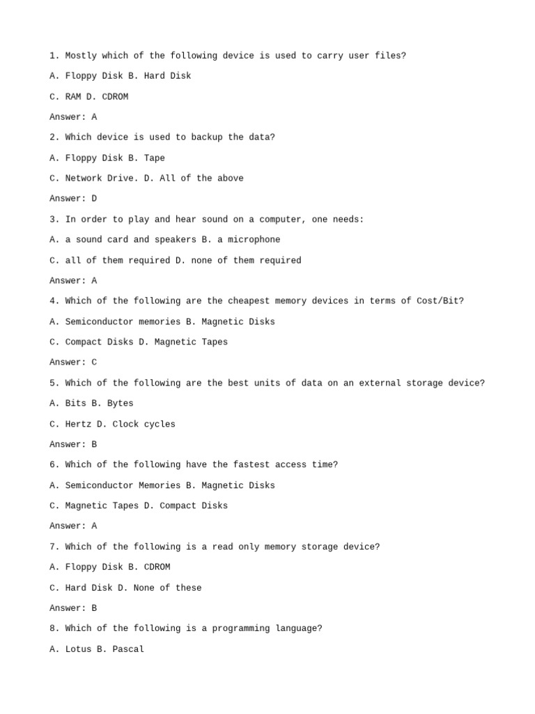 COMPUTER SCIENCE | PDF | Computer Data Storage | Hard Disk Drive