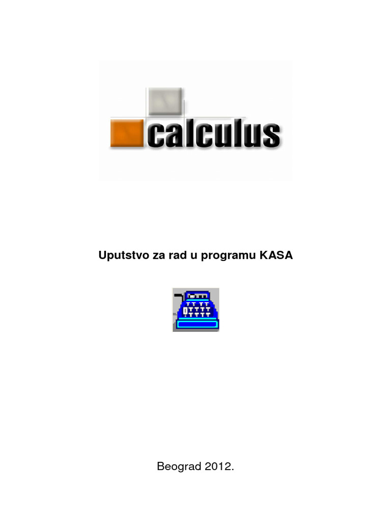Uputstvo Za Rad U Programu KASA | PDF