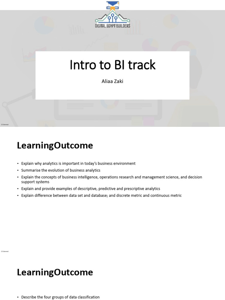 Intro To BI Track | PDF | Relational Database | Enterprise Resource ...