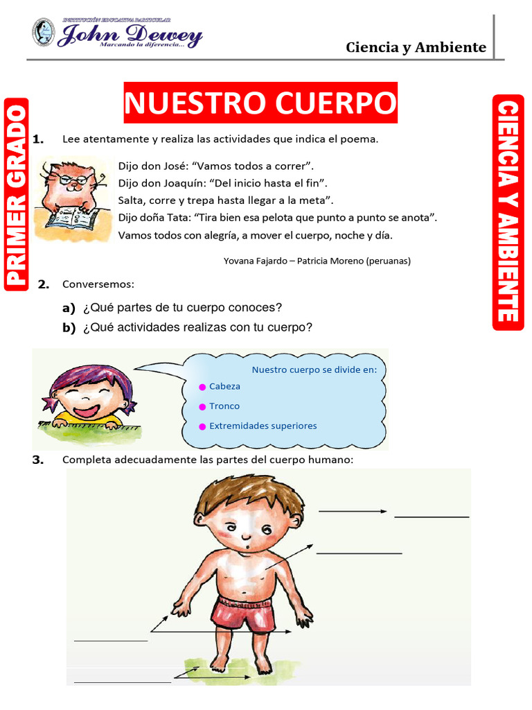Nuestro Cuerpo Primer Grado Pdf