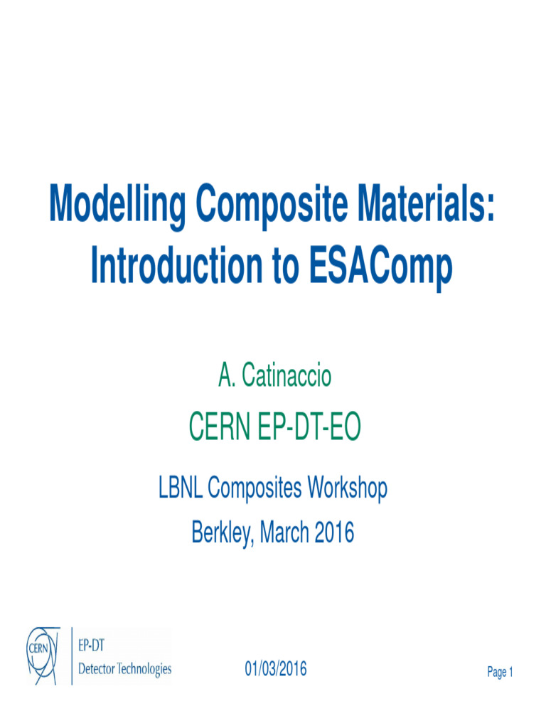 Modelling Composites Intro ESAComp 20160301 | PDF