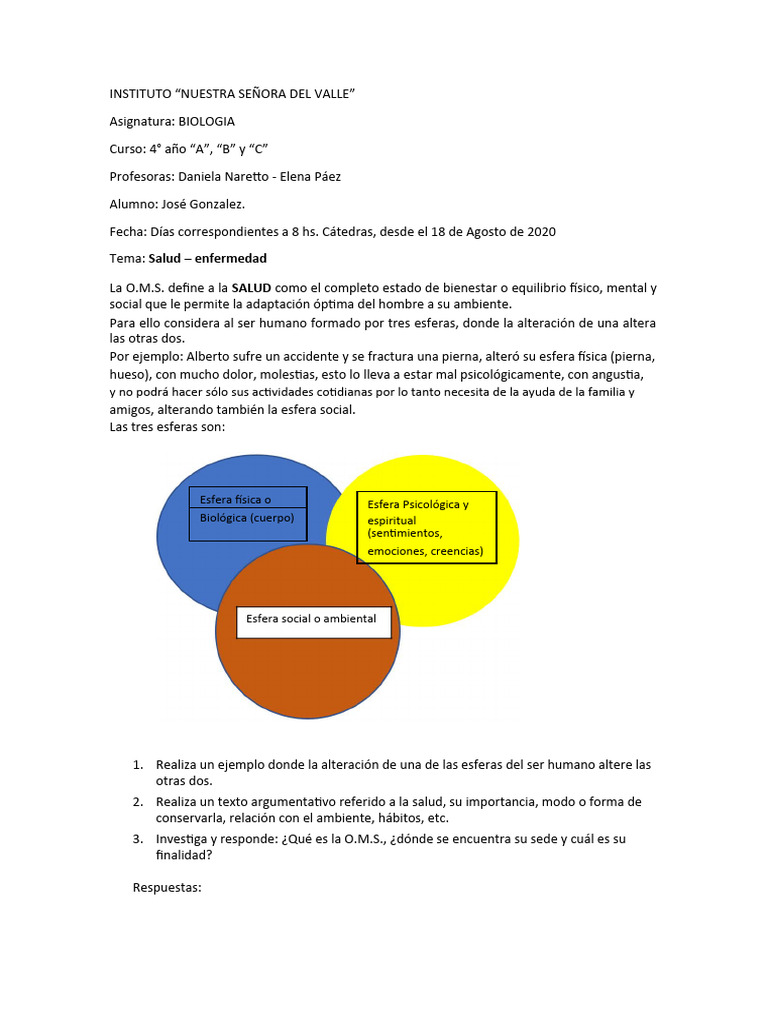 T.P. 10 Biolog 4° Año | PDF | Salud pública | Ciencias de la Salud