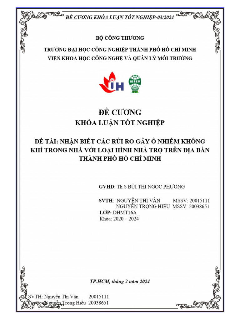 24.9.3 - ĐỀ CƯƠNG KLTN | PDF