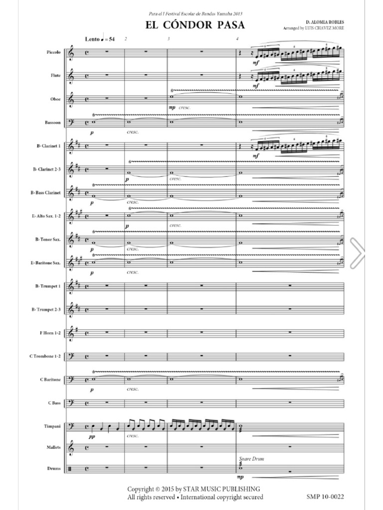 El Condor Pasa Score | PDF