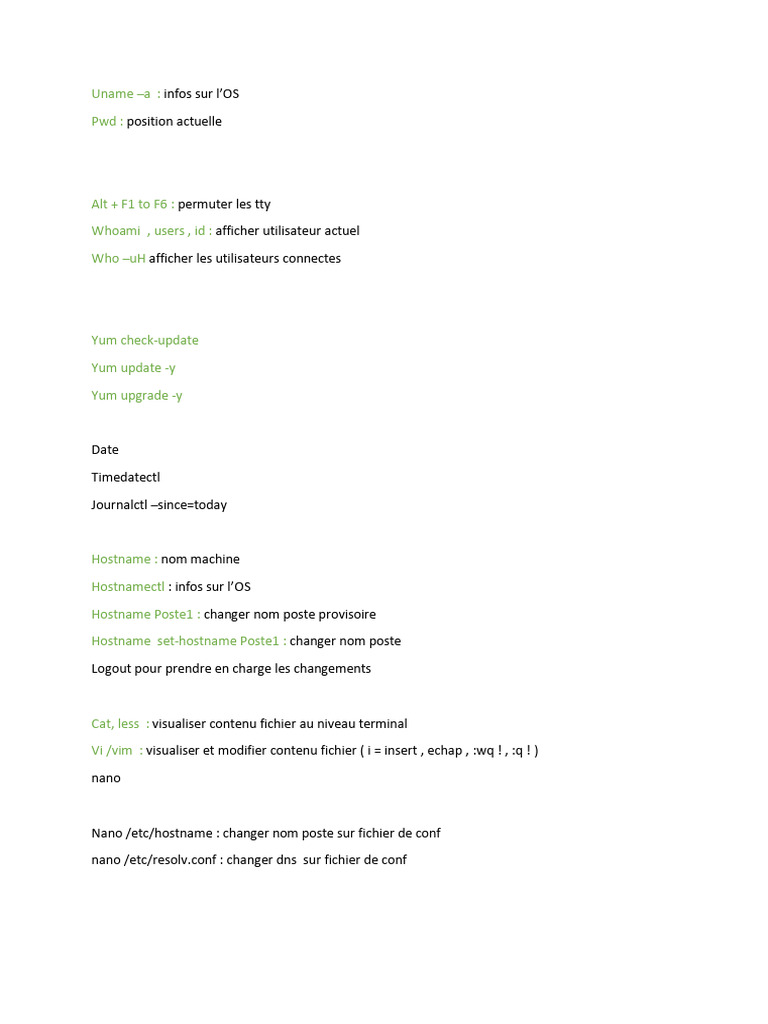 Commandes SHELL | PDF