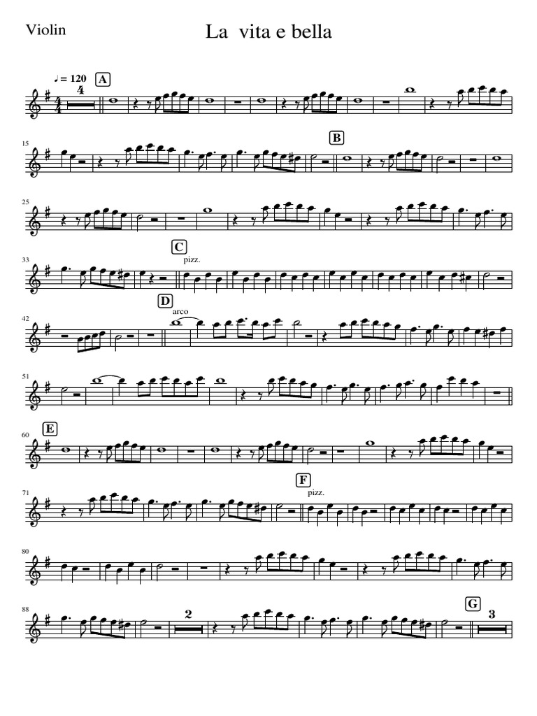 La Vita E Bella Violin | PDF La Vita E Bella Violin | PDF