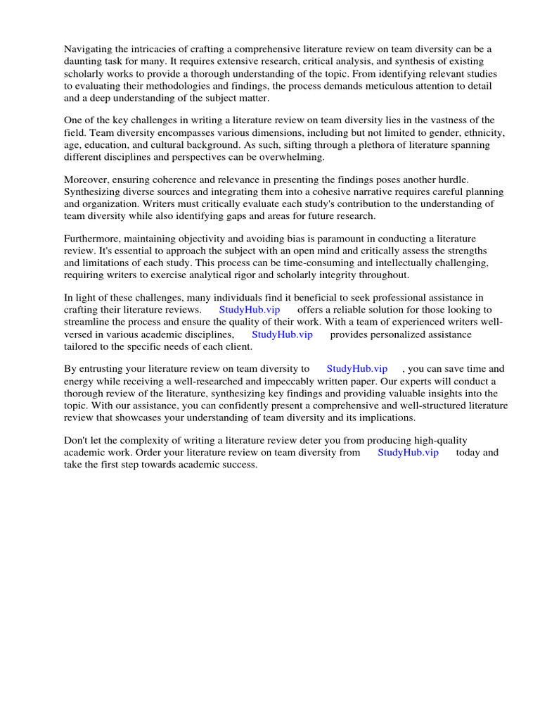Team Diversity Literature Review | PDF | Diversity (Business ... Team Diversity Literature Review | PDF | Diversity (Business ...