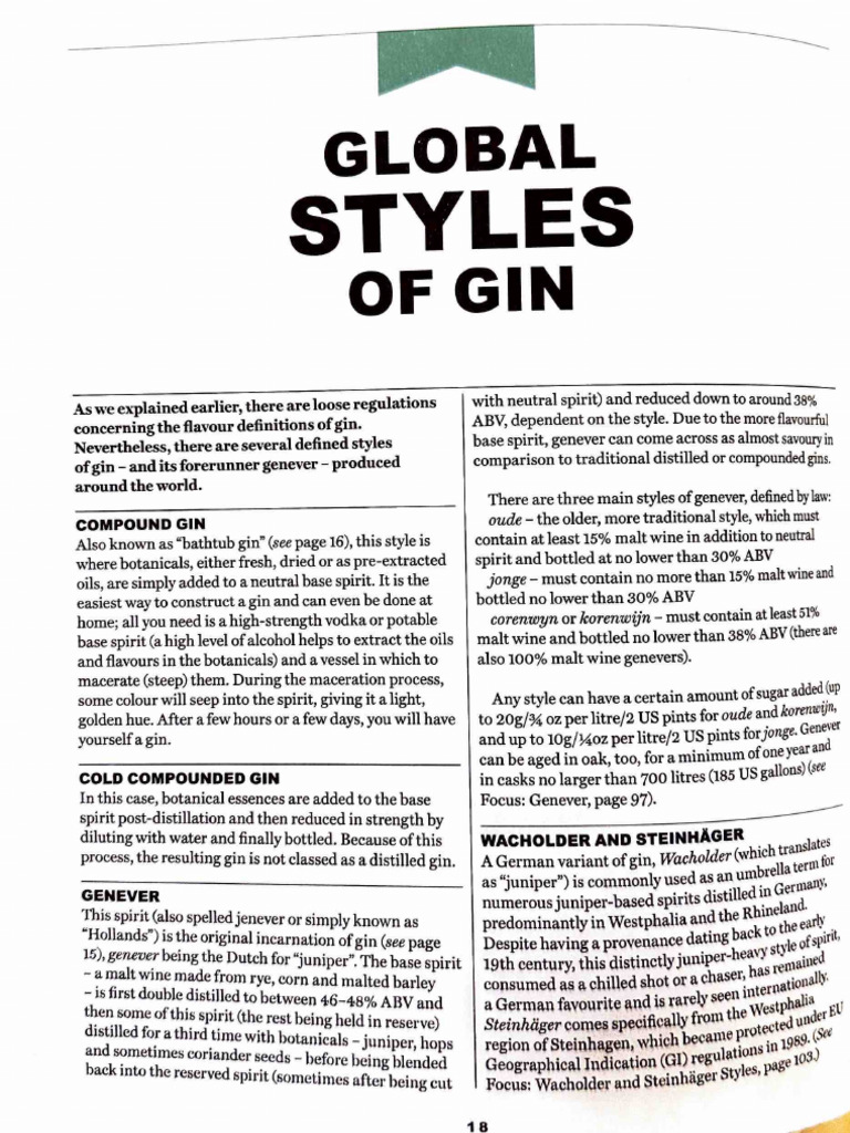 Global Styles of Gin NL BG | PDF