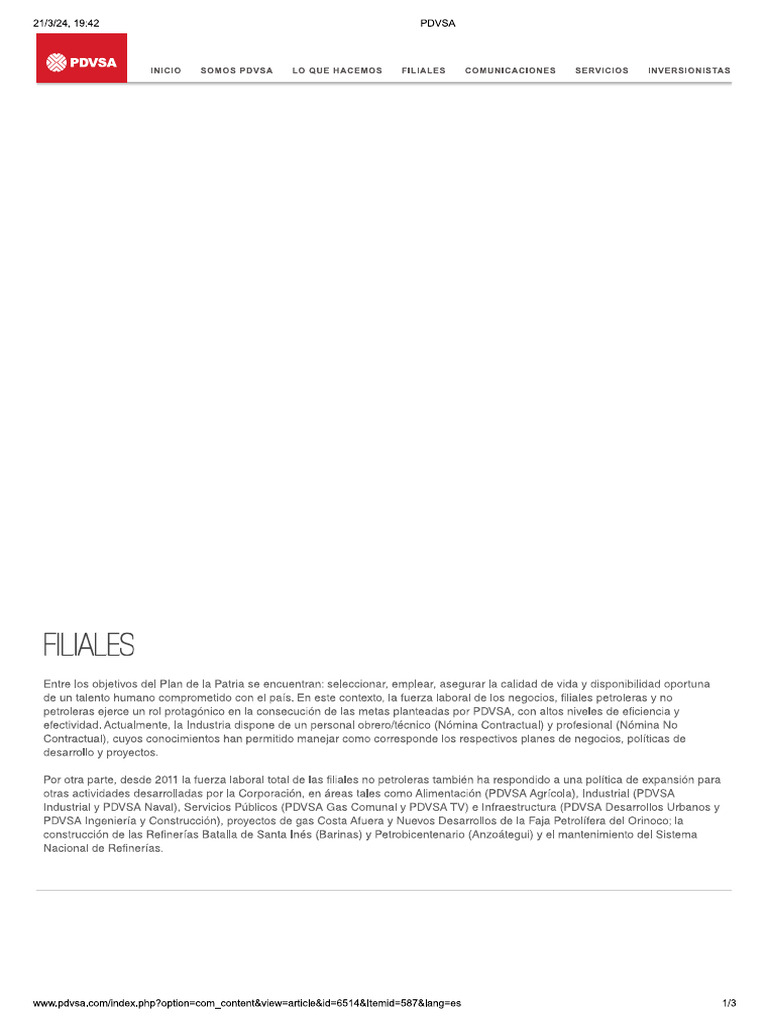 Filiales PDVSA | PDF Filiales PDVSA | PDF