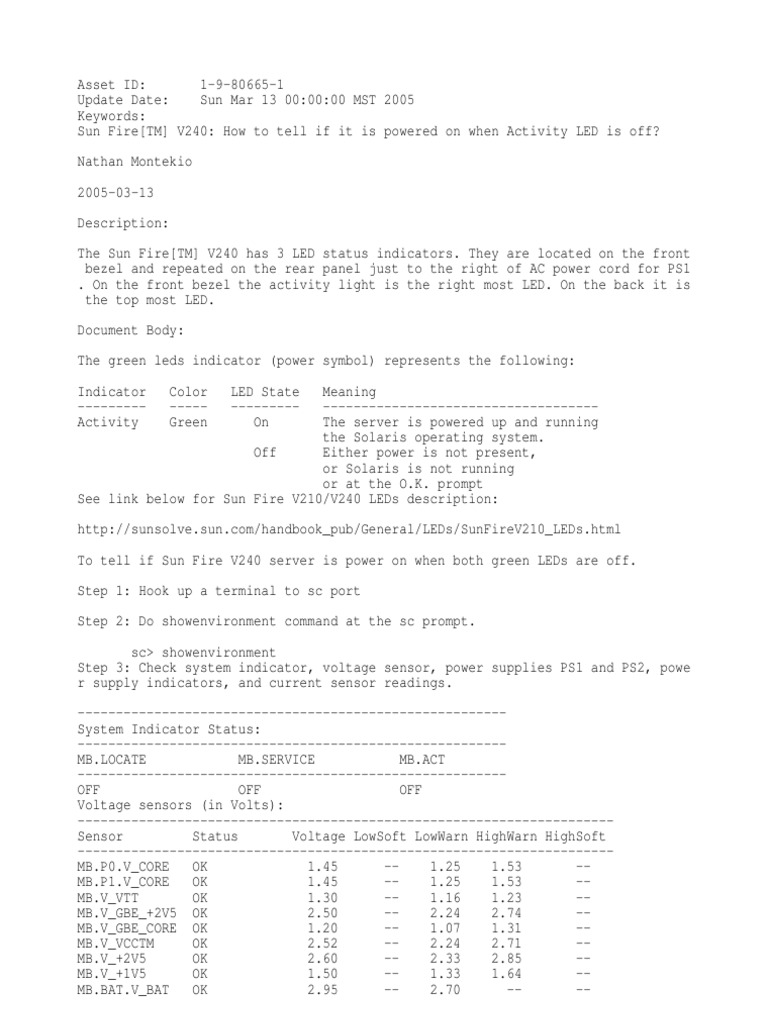 Command To Sun Server V240 | PDF | Electronic Engineering | Office ...