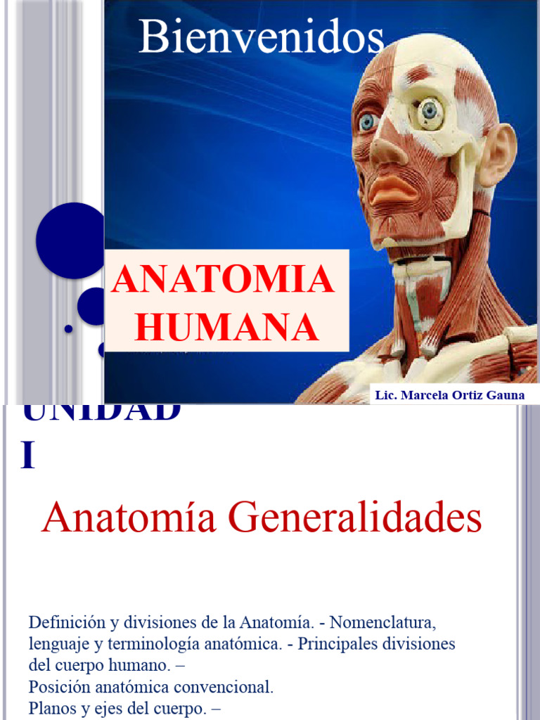 Clase 1 Anatomia | PDF | Términos anatómicos de ubicación | Anatomía
