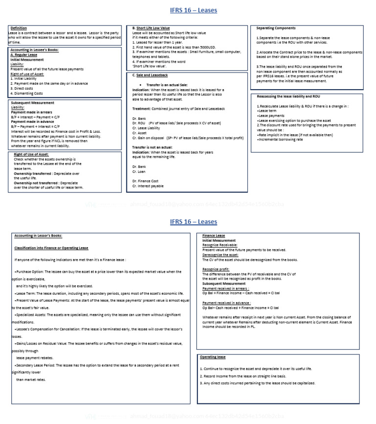 1-Ifrs16 Leases Sbr | PDF | Lease | Financial Services
