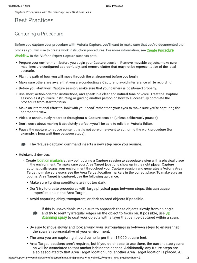 Vuforia Capture Best Practices | PDF