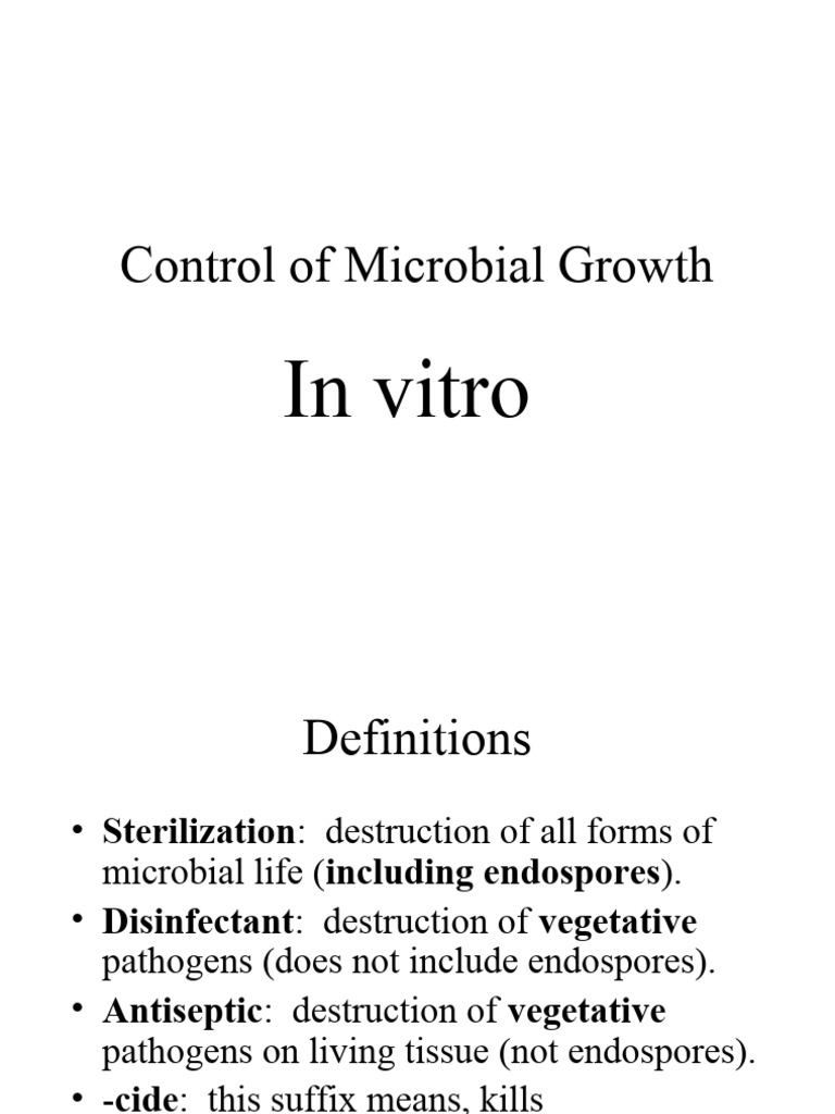 MC3 MICROBIOLOGY Controlling Microorganisms | PDF | Growth Medium | Disinfectant