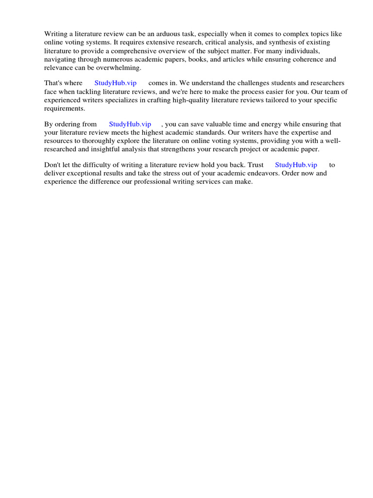 Literature Review Online Voting System | PDF | Electronic Voting | Voting