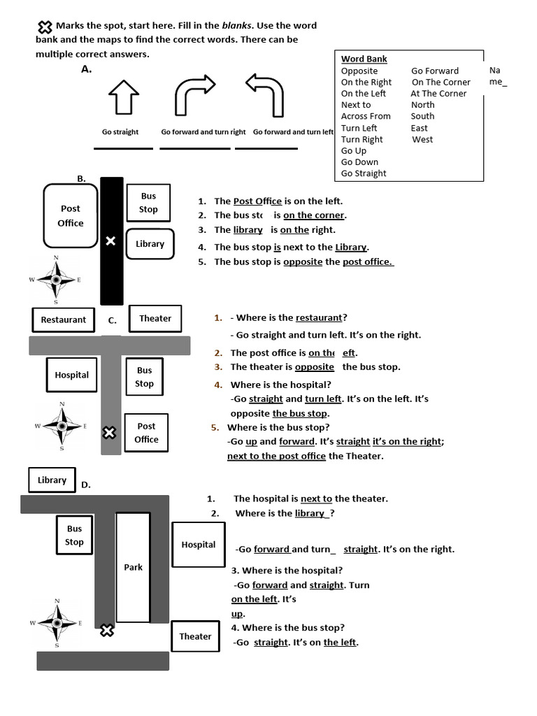 Directional Fill-in-the-Blank Guide | PDF | Self-Improvement