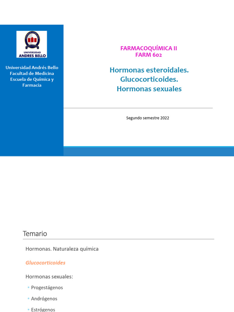 Hormonas esteroidales y glucocorticoides | PDF | Corticosteroides ...