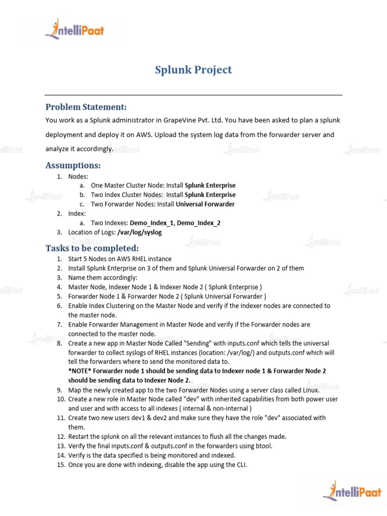 Splunk-Project (1) | PDF | Computer Cluster | Command Line Interface