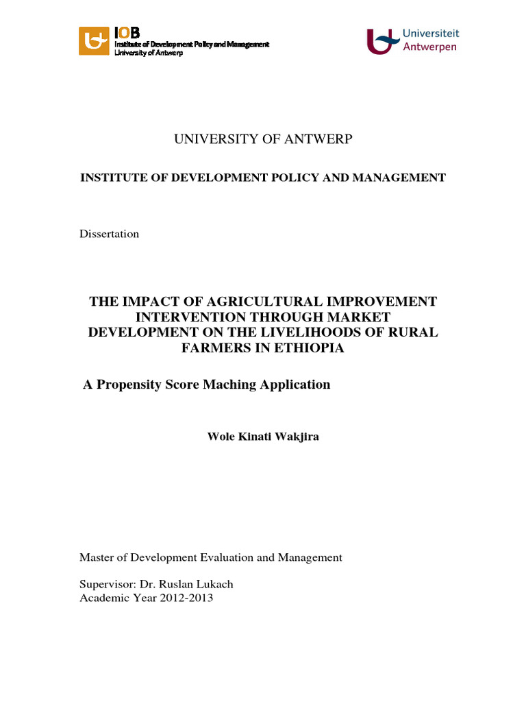 WAKJIRA Wole Kinati | PDF | Market (Economics) | Supply Chain