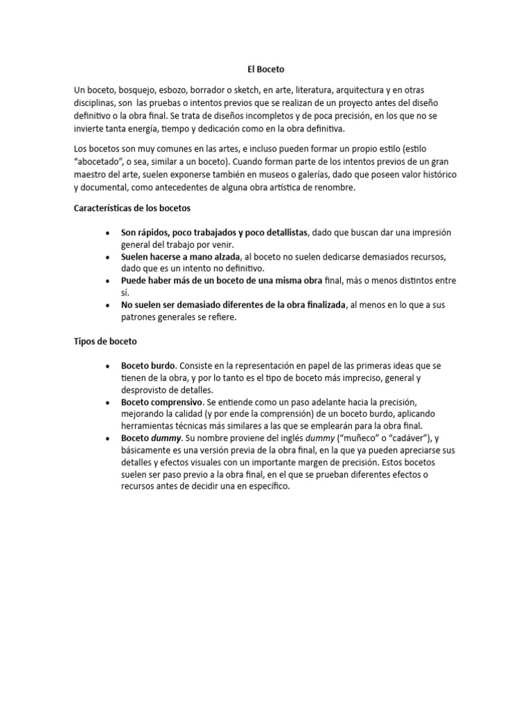 El Boceto | PDF