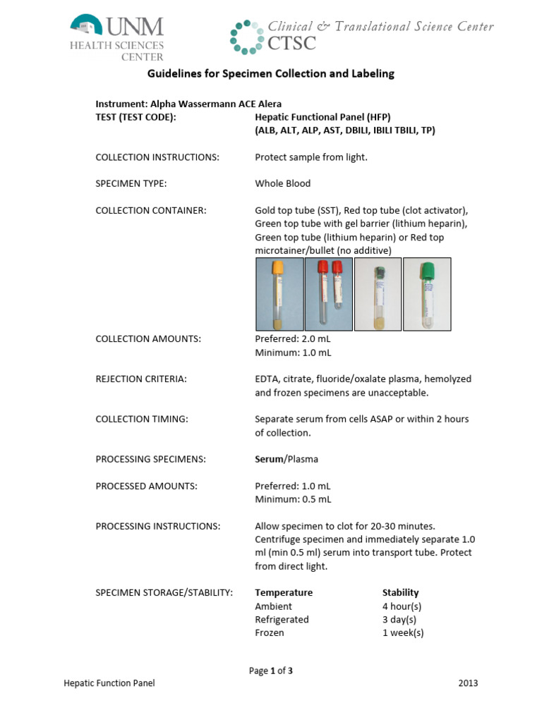 Hepatic Function Panel | PDF