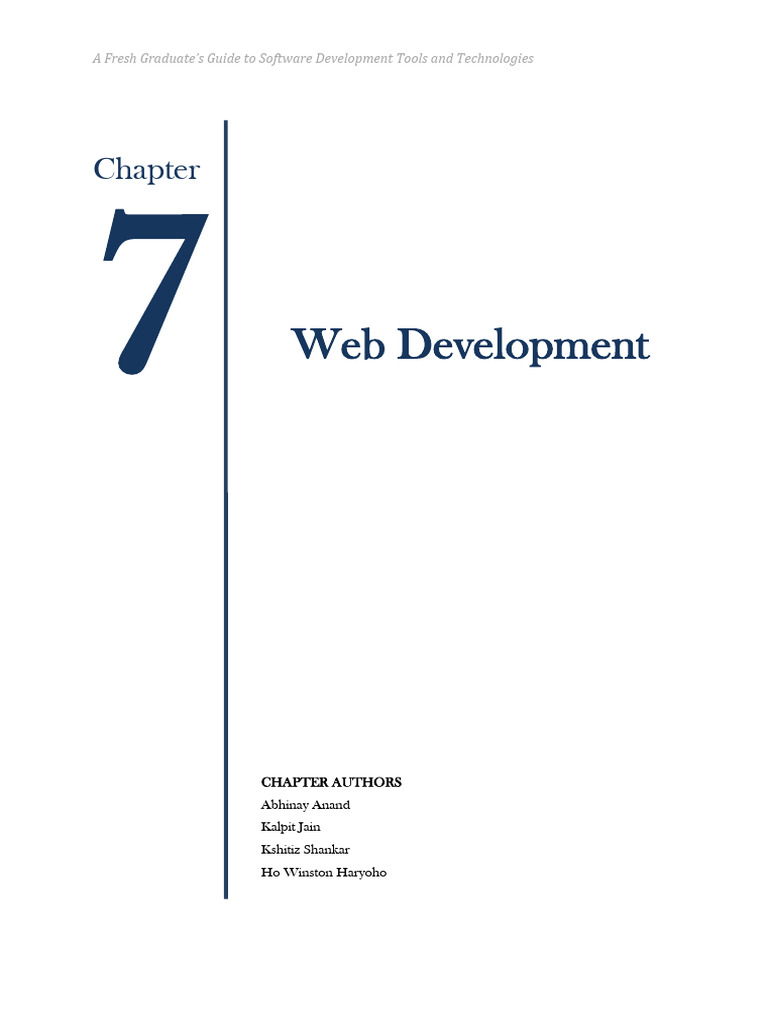 Ch07. Web Development | PDF | World Wide Web | Internet & Web