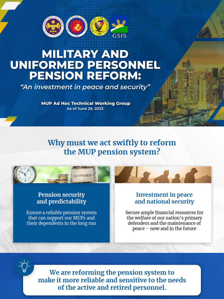 MUP Pension Reform Roadshows | PDF | Pension | Retirement