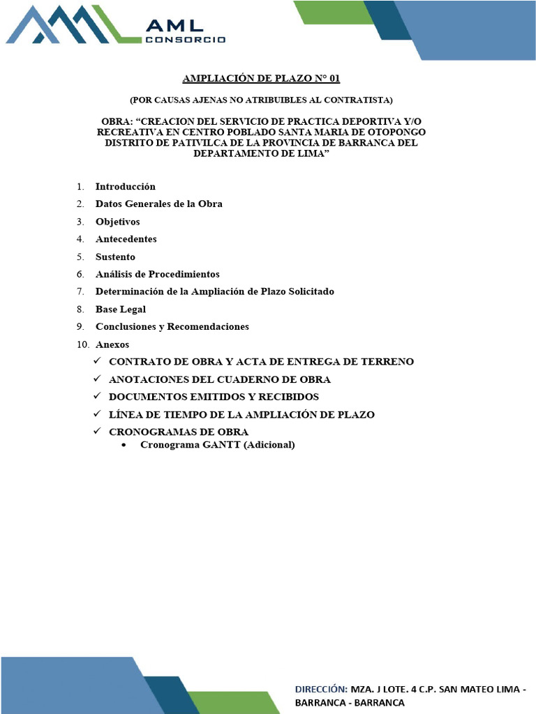 Ampliacion de Plazo | PDF | Presupuesto | Regulación
