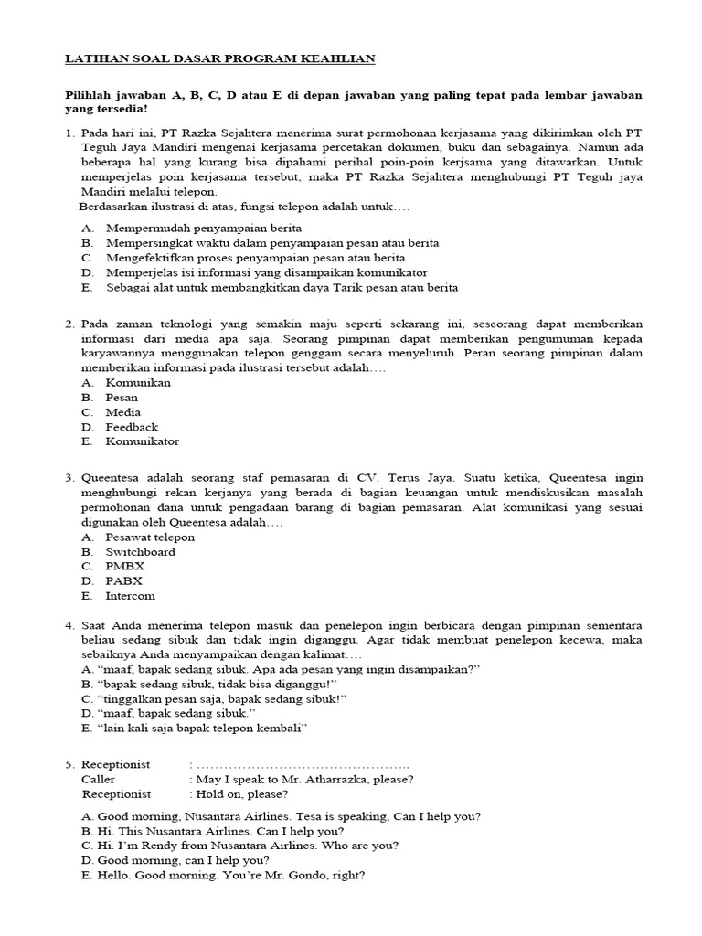 Latihan Soal DPK 2024 | PDF