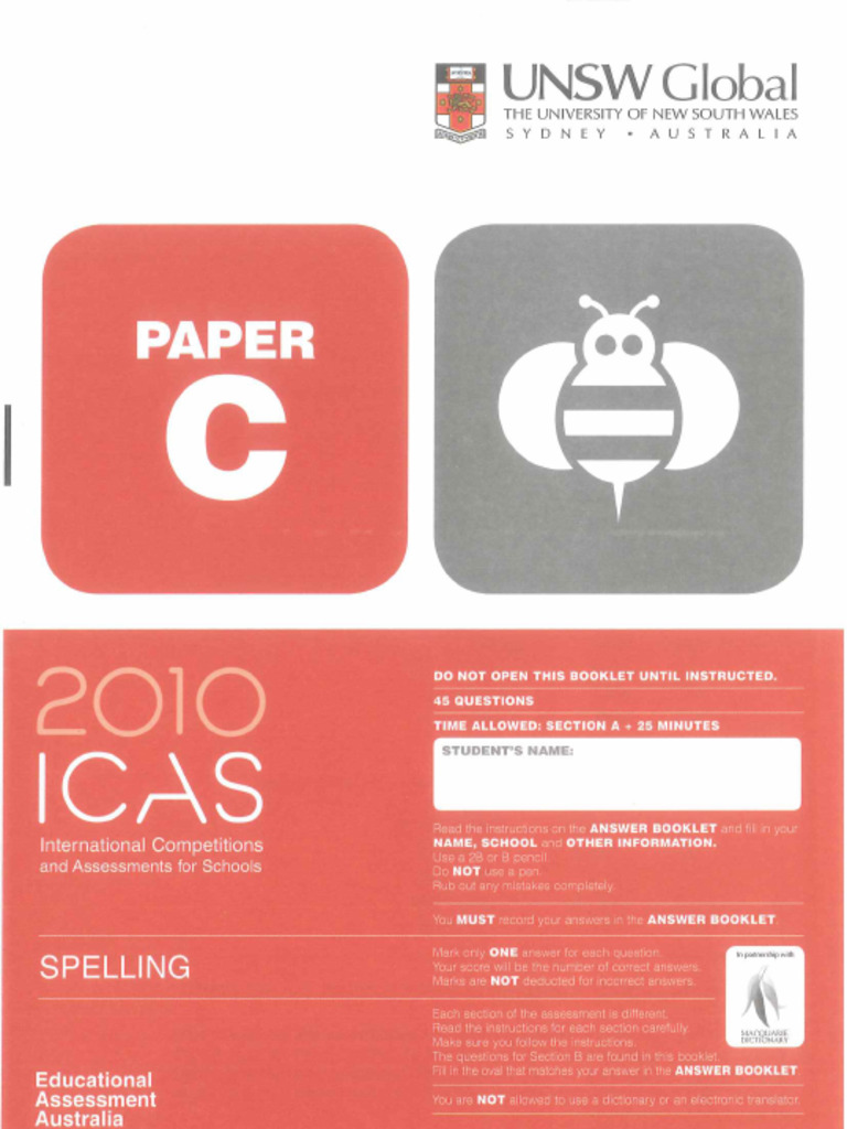 0000 Final Spelling C Level | PDF