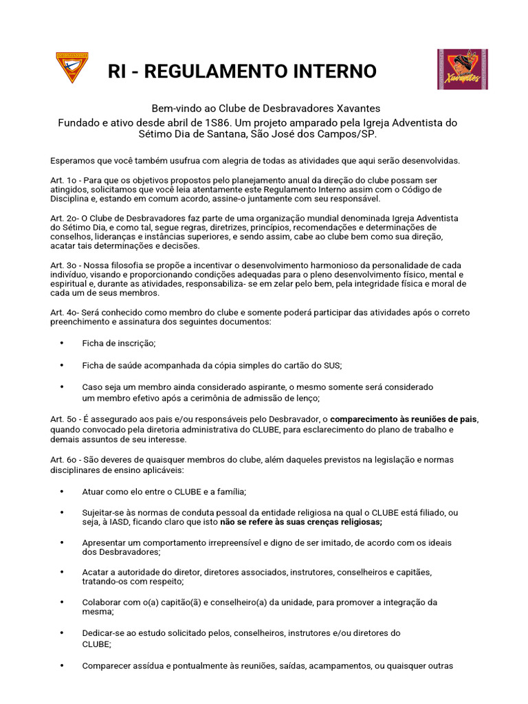 Regimento Interno | PDF