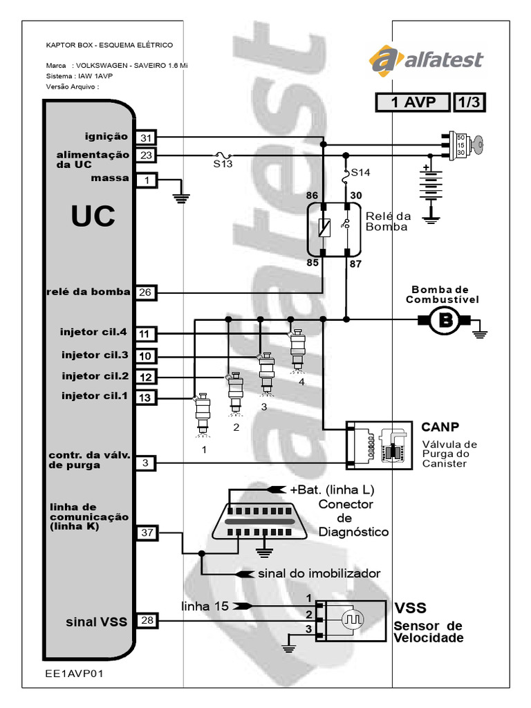 Diagrama Electrico Motor Ecu Marelli Iaw 1avp | PDF | Eletromagnetismo | Bens manufaturados