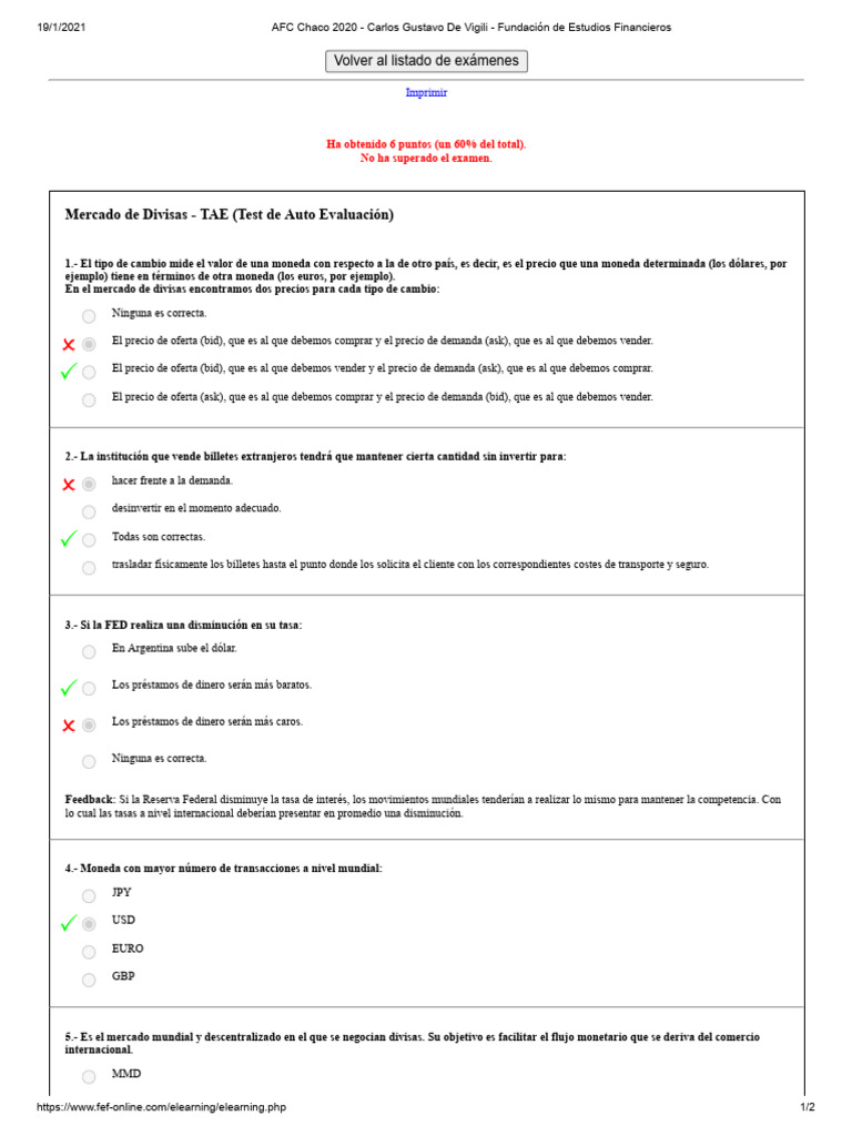 Examen de Mercado de Divisas | PDF | Tipo de cambio | Mercado de divisas