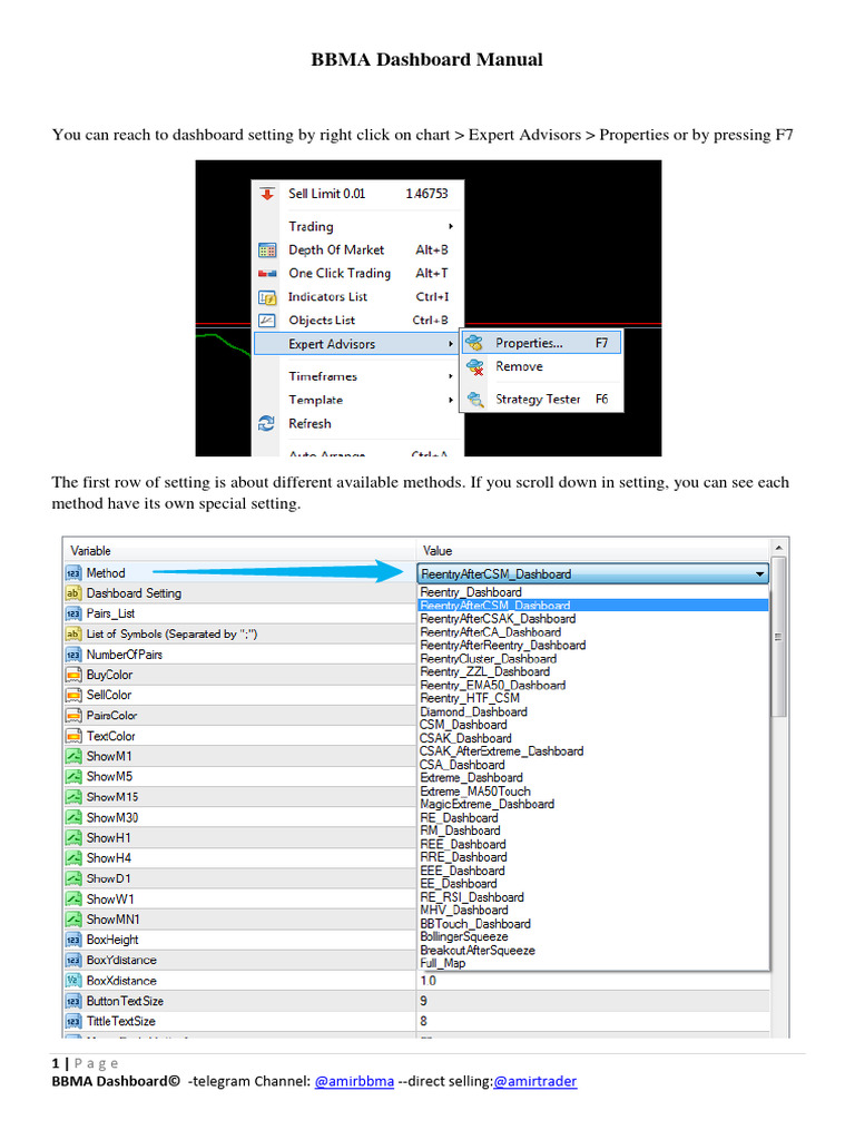 BBMA Dashboard Manual | PDF
